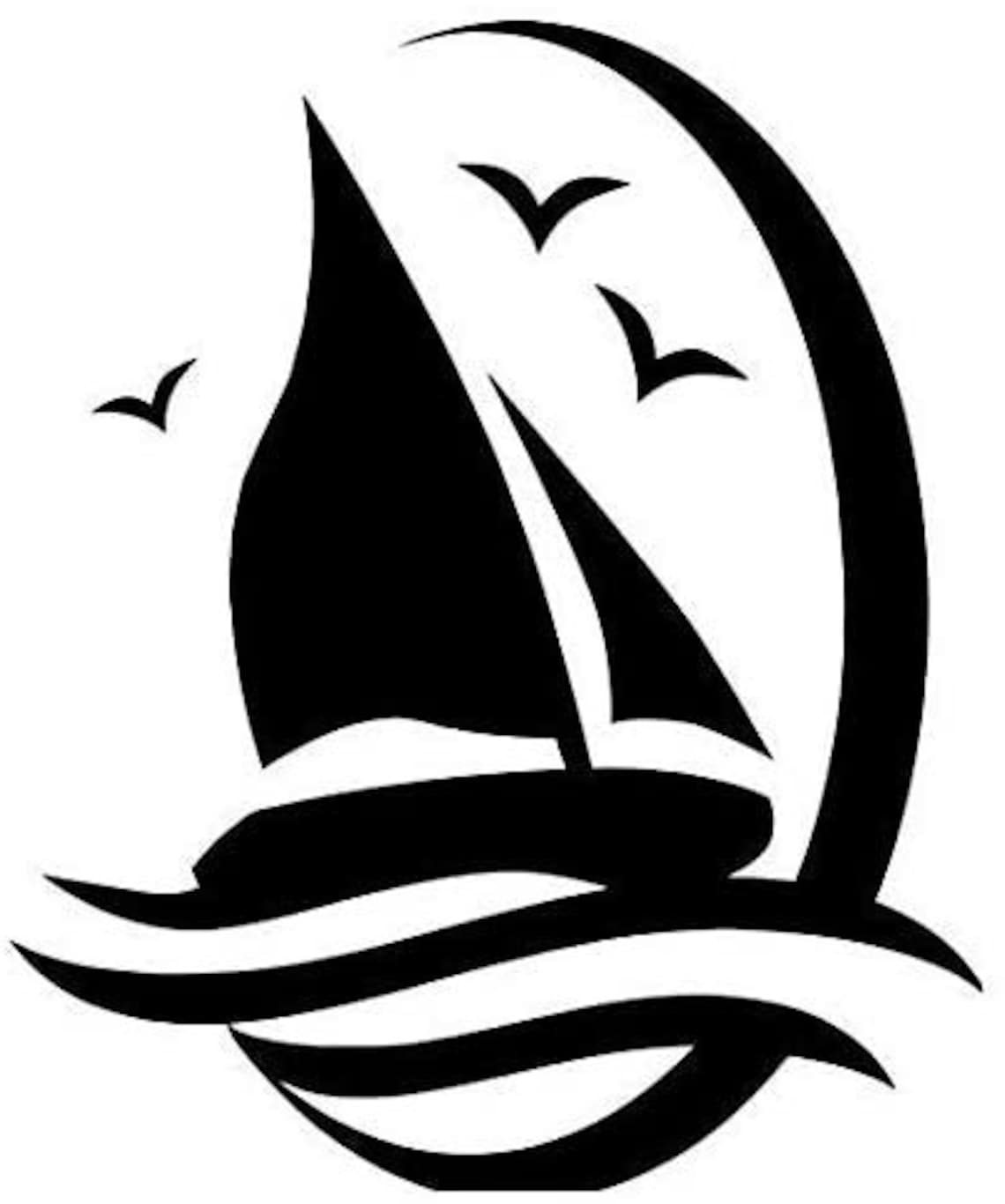 Sailboat Sailing Sticker Graphic auto Wall, Laptop, Cell, Truck Sticker ...