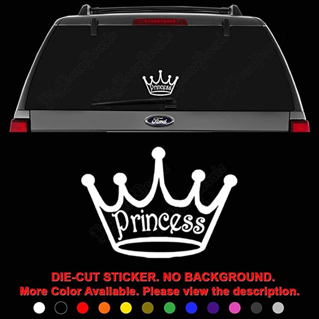 Princess Crown Die Cut Vinyl Decal Sticker for Car Truck Motorcycle ...