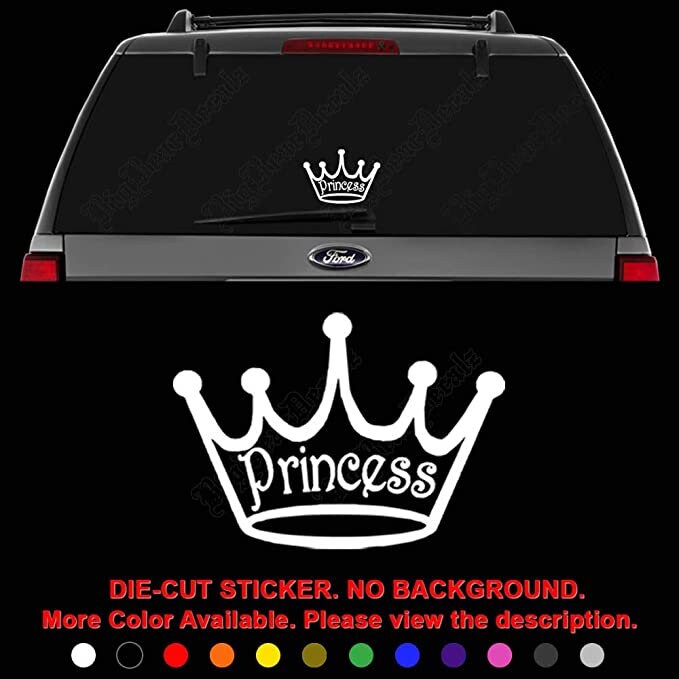 Princess Crown Die Cut Vinyl Decal Sticker for Car Truck Motorcycle ...