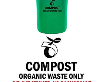 Trash Compost Recycle Decal - Etsy