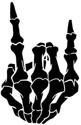 Rock on Horns Skeleton Hand Sticker Graphic Auto Wall - Etsy