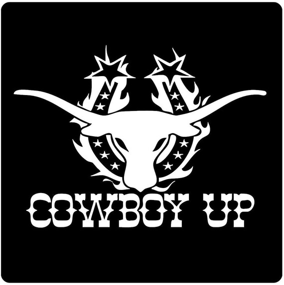 Cowboy UP Longhorn Sticker Graphic Auto Wall Laptop - Etsy