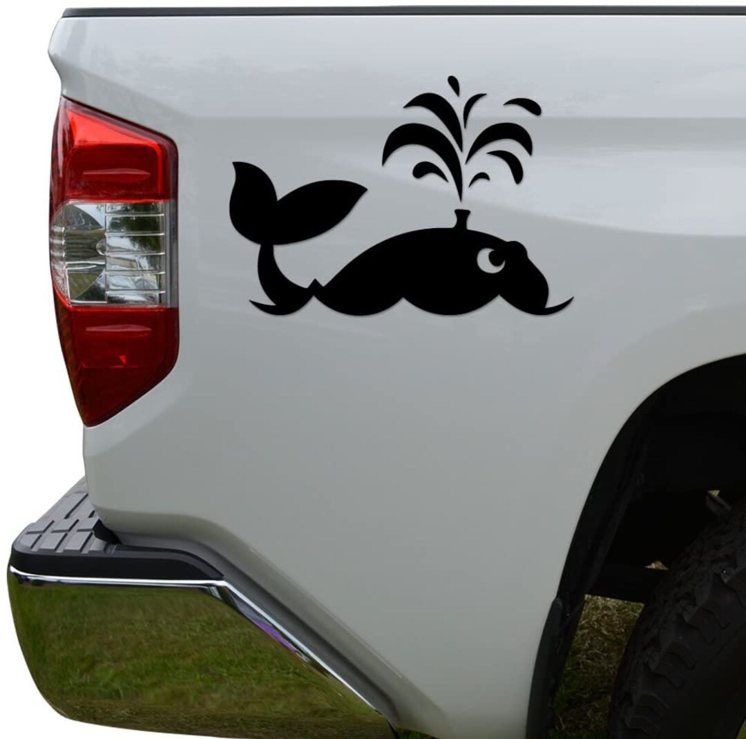 Whale Fish Fountain Die Cut Vinyl Decal Sticker for Car Truck ...