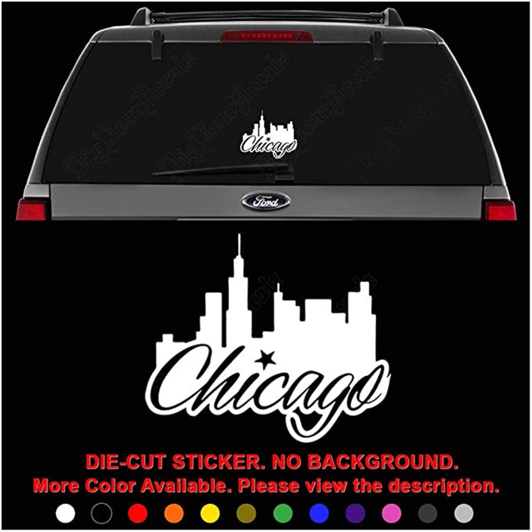 Chicago City Skyline Die Cut Vinyl Decal Sticker for Car Truck ...