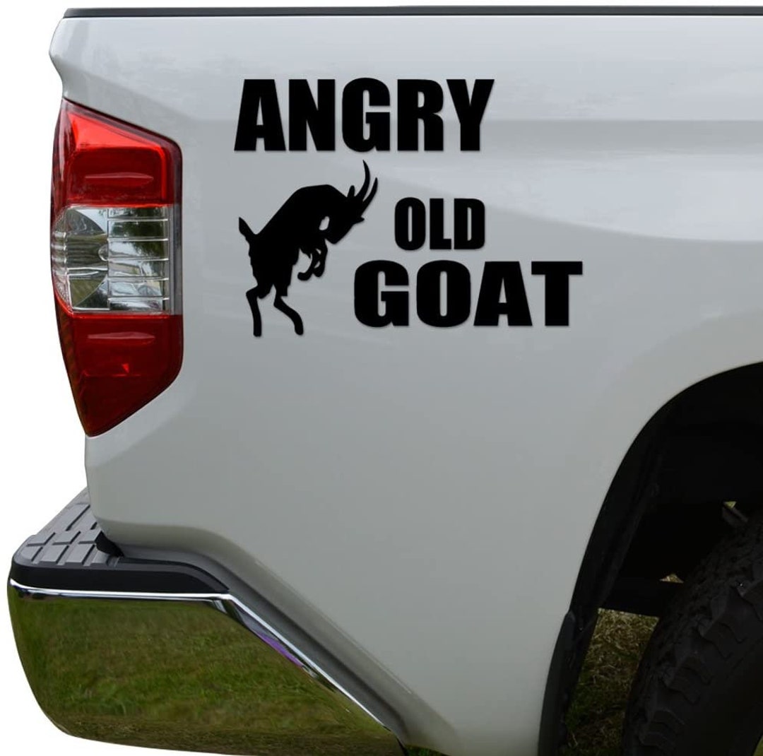 Angry Old Goat Die Cut Vinyl Decal Sticker for Car Truck Motorcycle ...