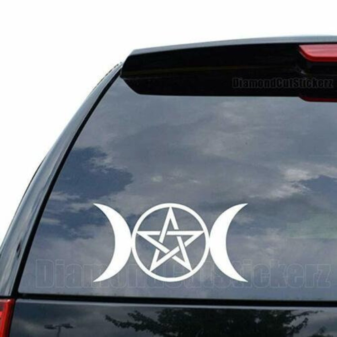 Triple Moon Pentacle Symbol Decal Sticker Car Truck Motorcycle Window ...