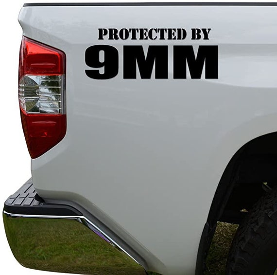 Protected by 9mm Bullet Ammo Die Cut Vinyl Decal Sticker for - Etsy