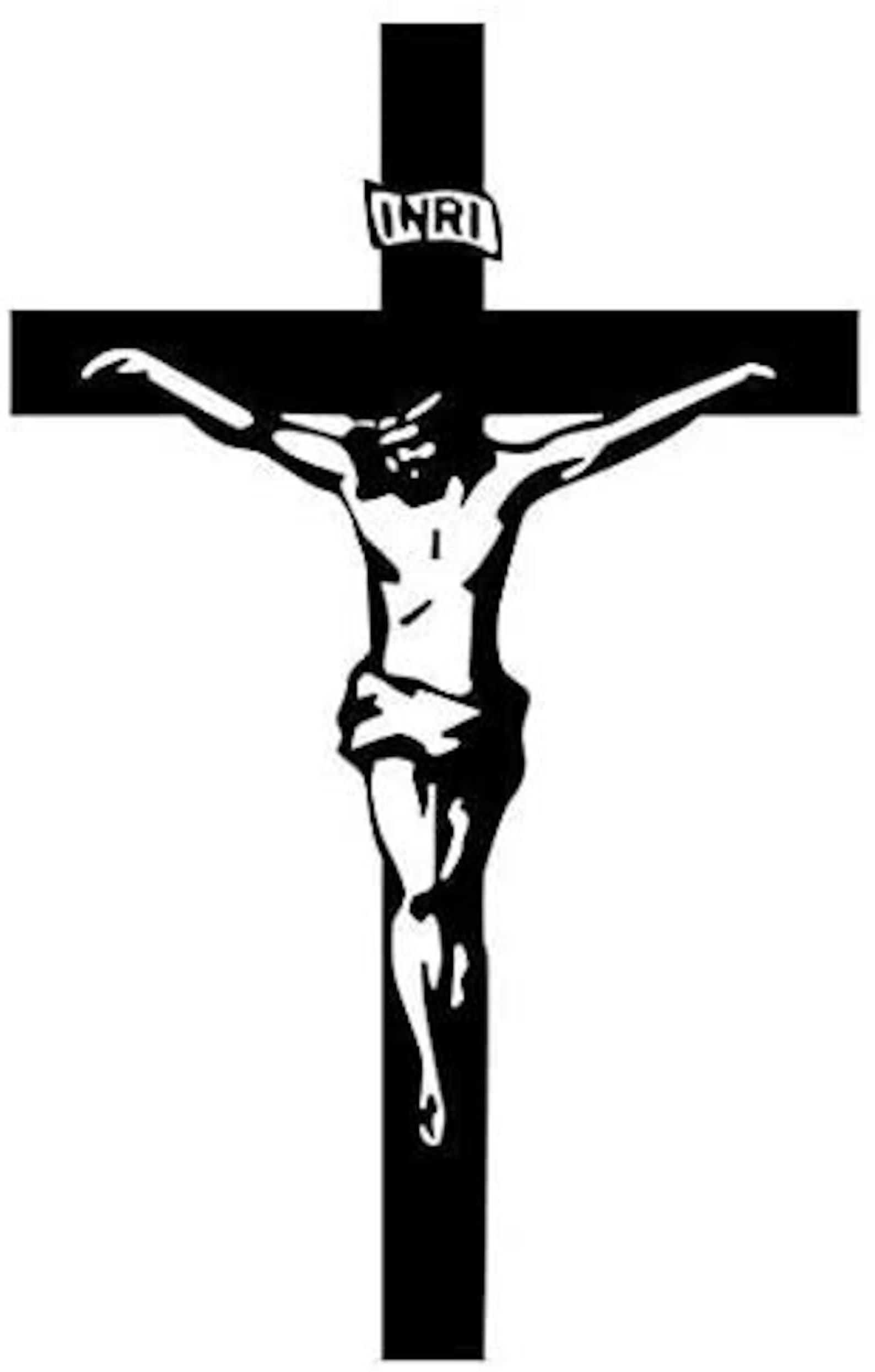Jesus Crucifixion Cross - Sticker Graphic - Auto, Wall, Laptop, Cell - Etsy