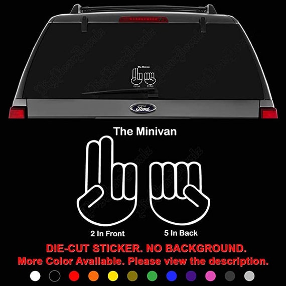 Minivan Shockker Hands Funny Die Cut Vinyl Decal Sticker for - Etsy