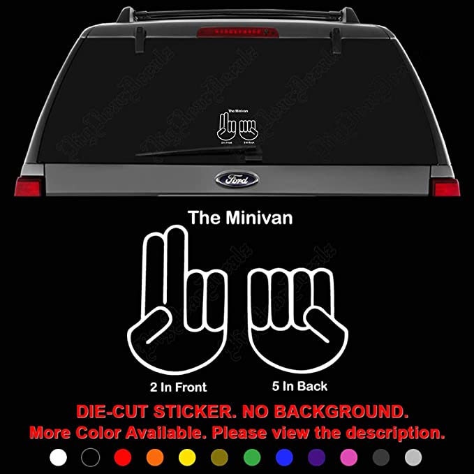 Minivan Shockker Hands Funny Die Cut Vinyl Decal Sticker for - Etsy