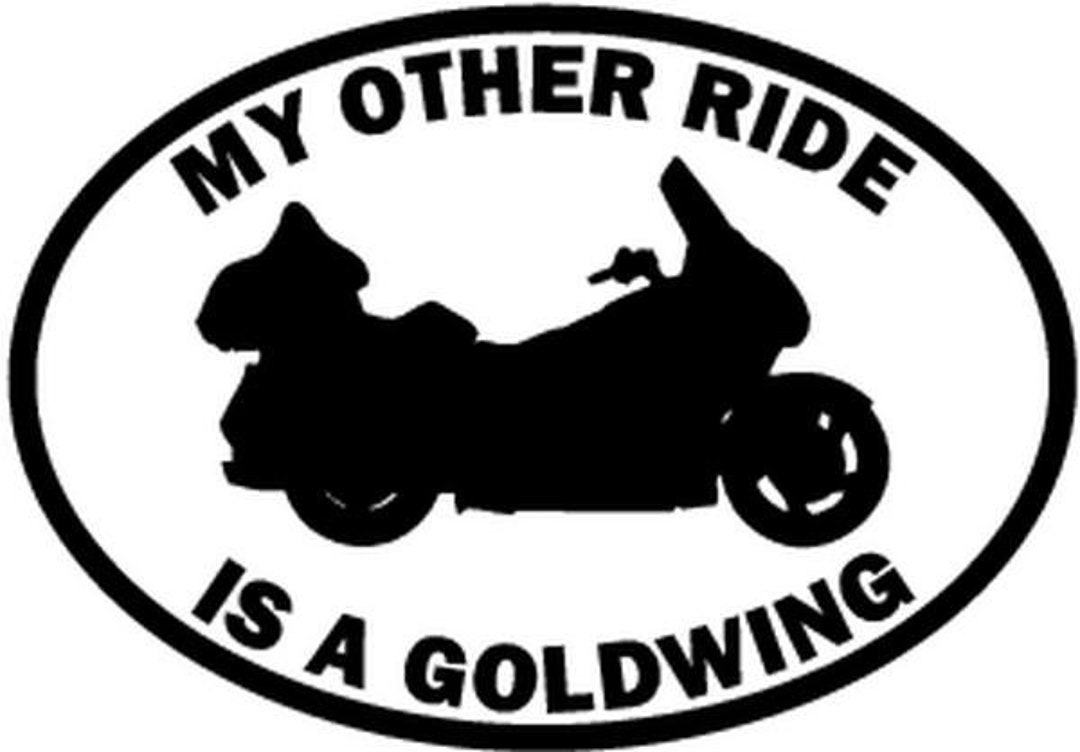 Motorcycle_ride_goldwing Decal Sticker Car Truck Motorcycle Window iPad ...