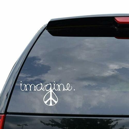 IMAGINE PEACE SIGN Decal Sticker Car Truck Motorcycle Window iPad ...