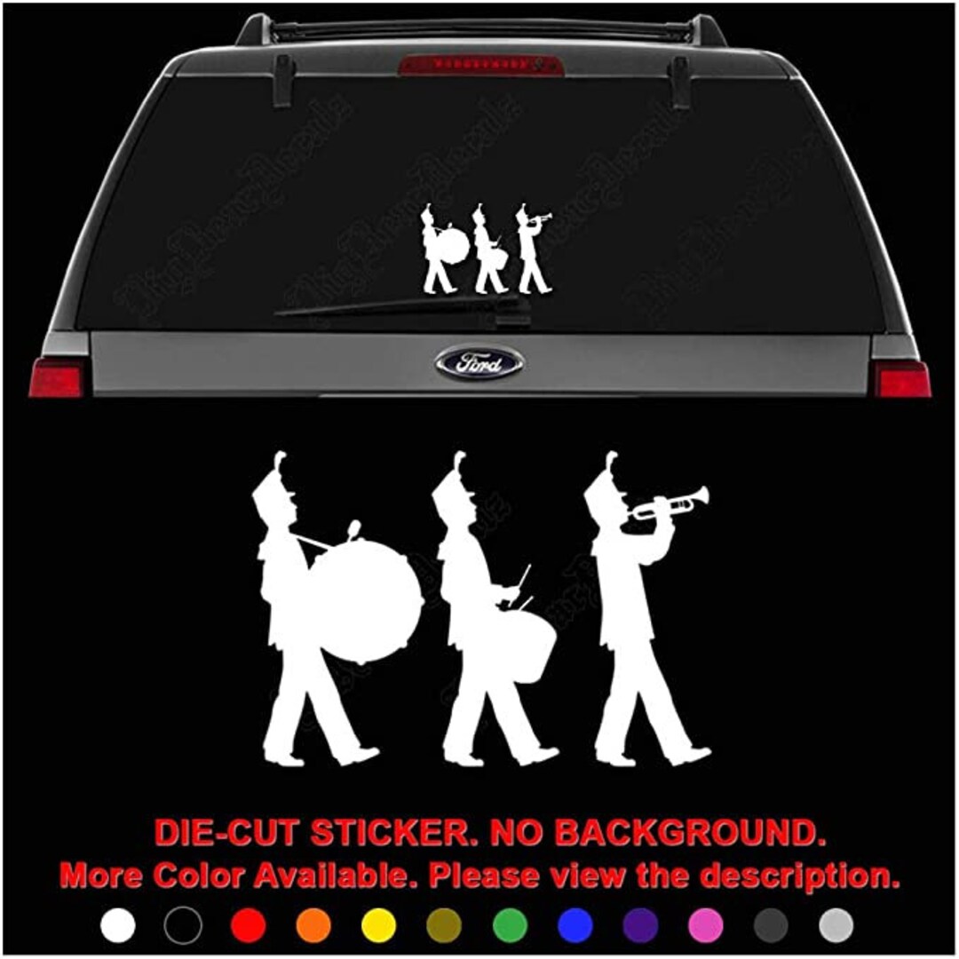 Marching Band Music Die Cut Vinyl Decal Sticker for Car Truck ...