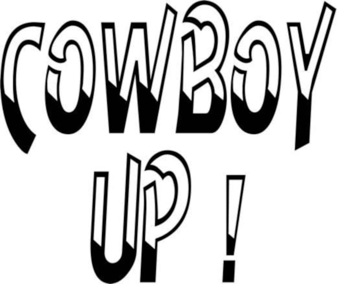 Funny_cowboy_up Decal Sticker - Sticker Graphic - Auto, Wall, Laptop ...