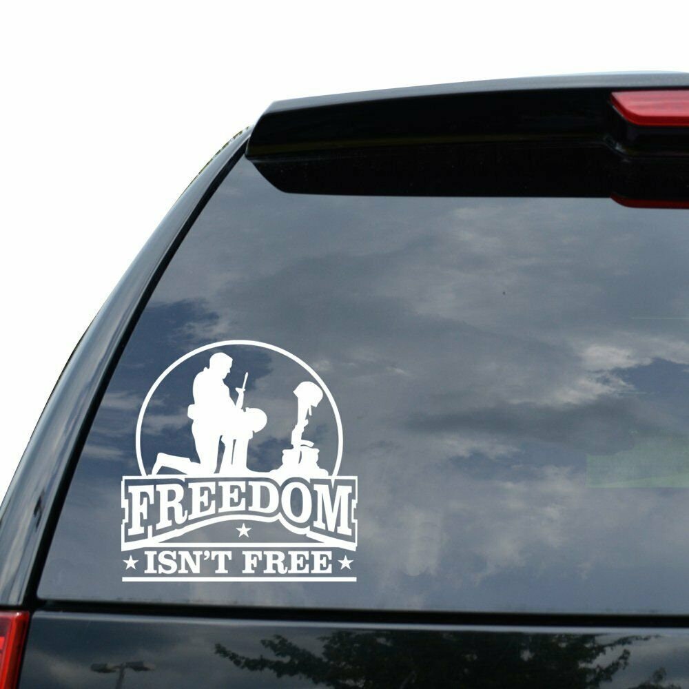 Freedom Isn't FREE FALLEN SOLDIER Decal Sticker Car Truck Motorcycle ...