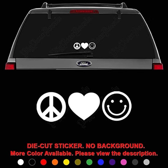 Peace Love Happiness Die Cut Vinyl Decal Sticker for Car Truck - Etsy