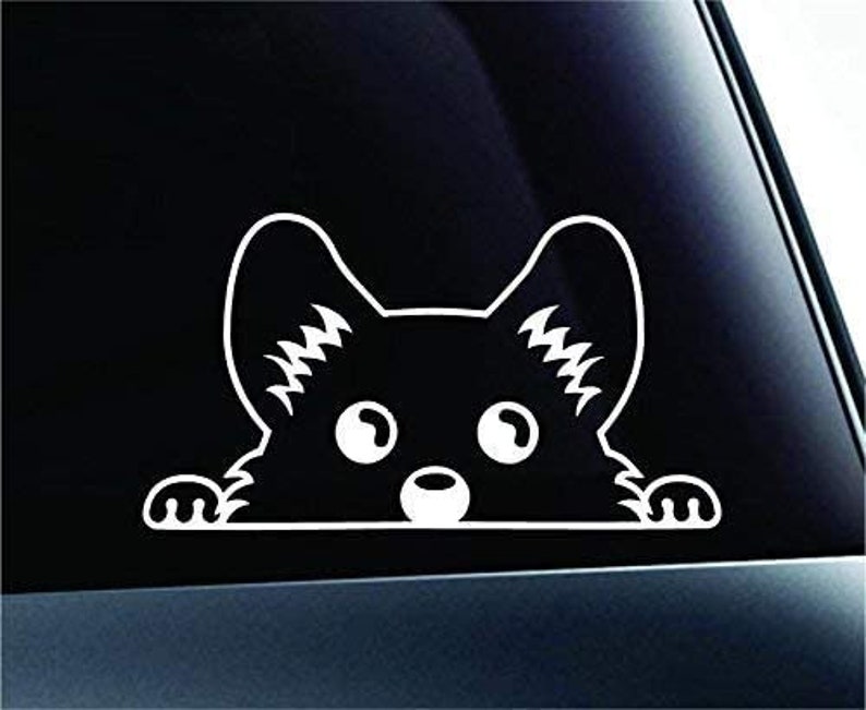 Corgi Peeking Dog Symbol Decal Sticker Sticker Graphic - Etsy