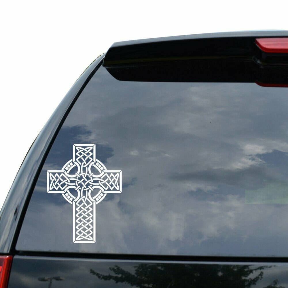 CHRISTIAN CELTIC CROSS Decal Sticker Car Truck Motorcycle Window iPad ...