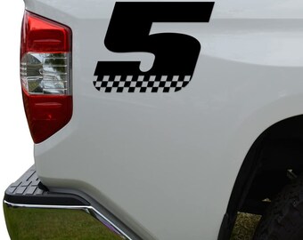 Racing Race Number 5 Five Die Cut Vinyl Decal Sticker for Go Kart Car ...