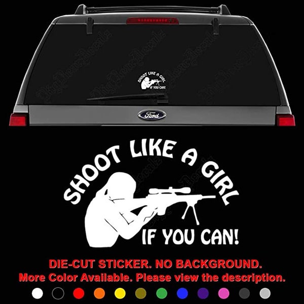 Shoot Like a Girl Decal - Etsy
