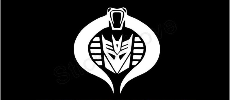 Decepticon Cobra Commander Vintage Car Truck Window Bumper Vinyl ...
