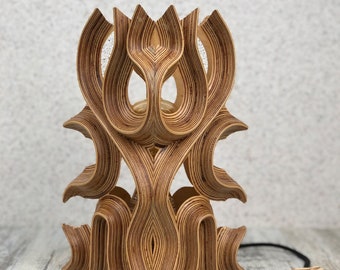 Wood Carved Light - Etsy