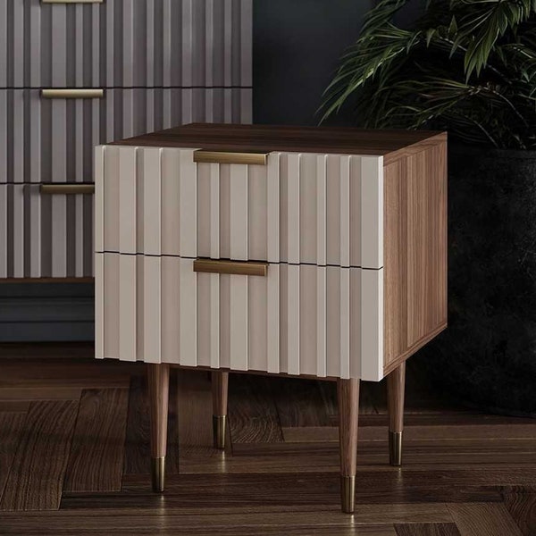 Walnut Nightstand - Etsy