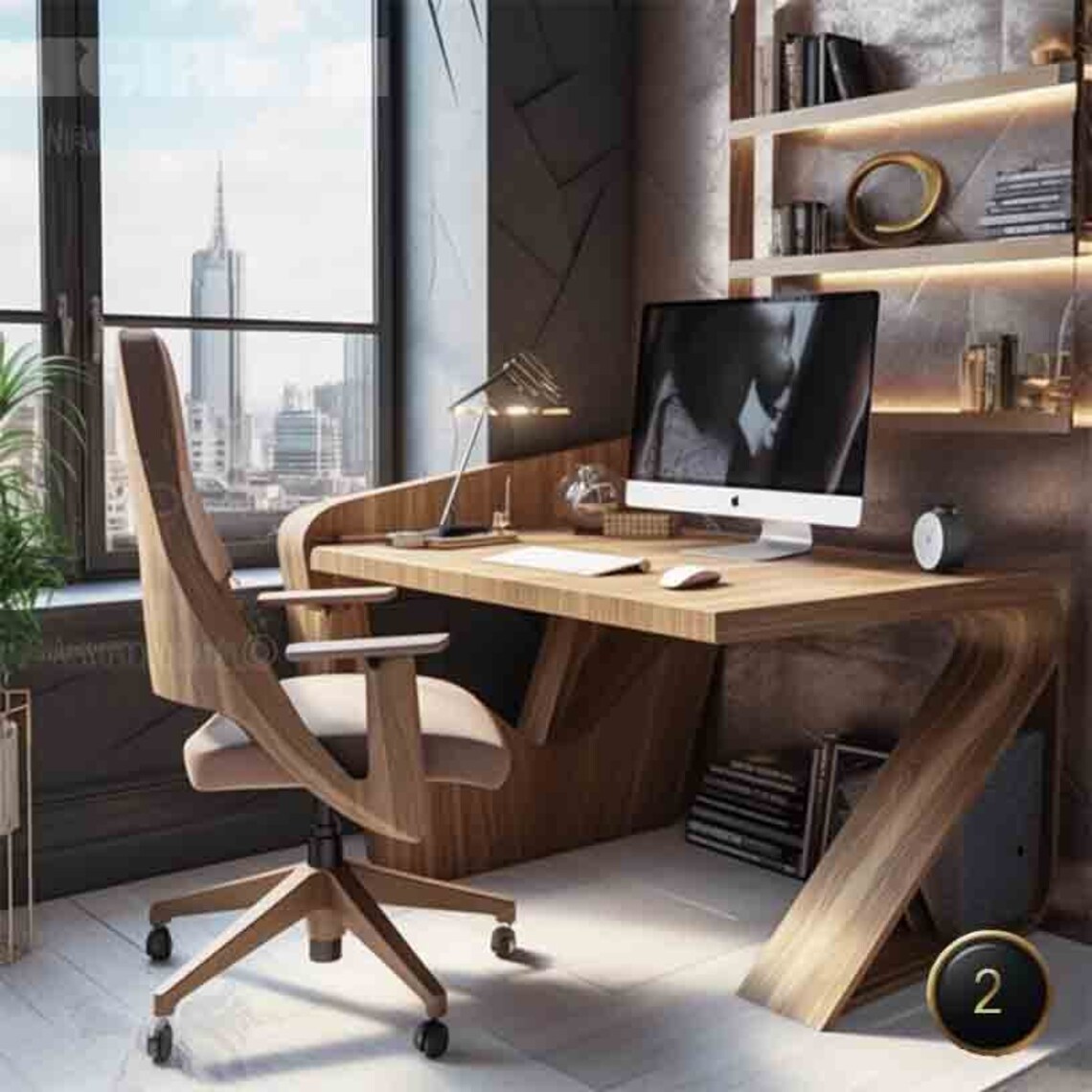 Stylish Wooden Table, Wooden Office Table, Large Wooden Table, Wood ...