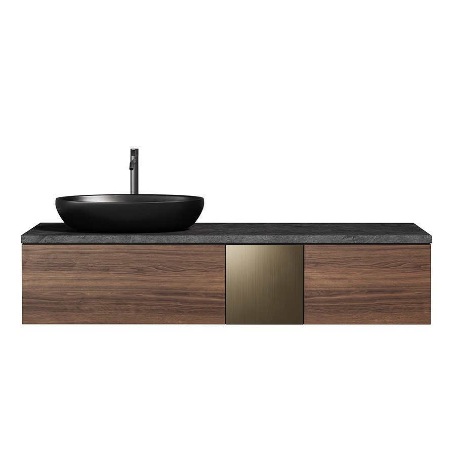 Walnut Bathroom Vanity Unit With Drawers Handmade Wood Vanity - Etsy Canada