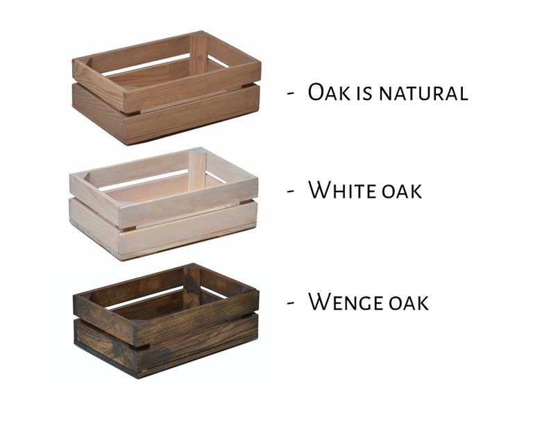 Stackable Oak Crate, Storage Rustic Wood Crate, Country Rustic ...