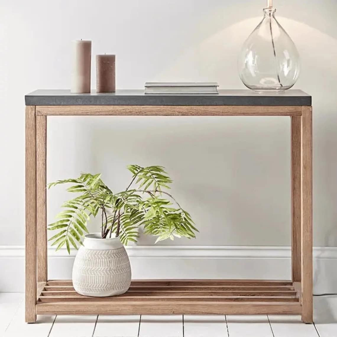 Modern Console Table, Wooden Console Table, Rustic Console Table, Foyer ...