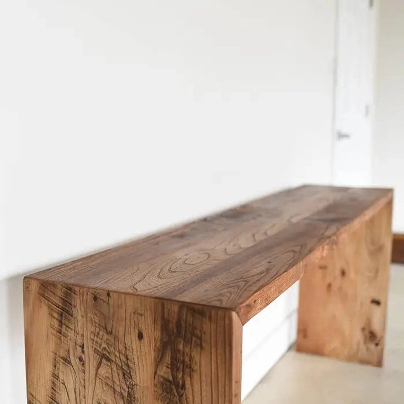 Modern Console Table for Entryway, Solid Wood Console Table, Wood ...