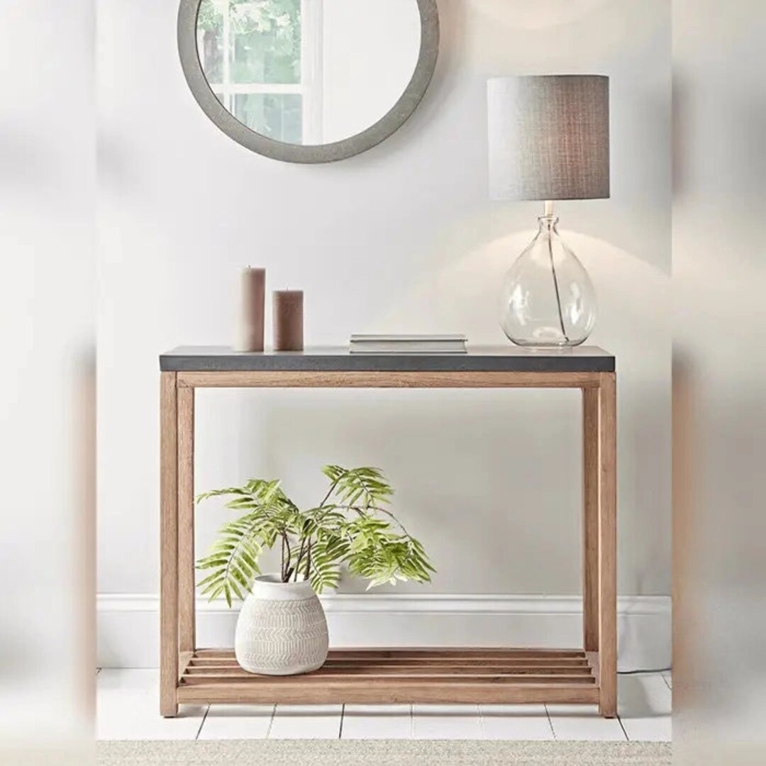 Modern Console Table, Wooden Console Table, Rustic Console Table, Foyer ...