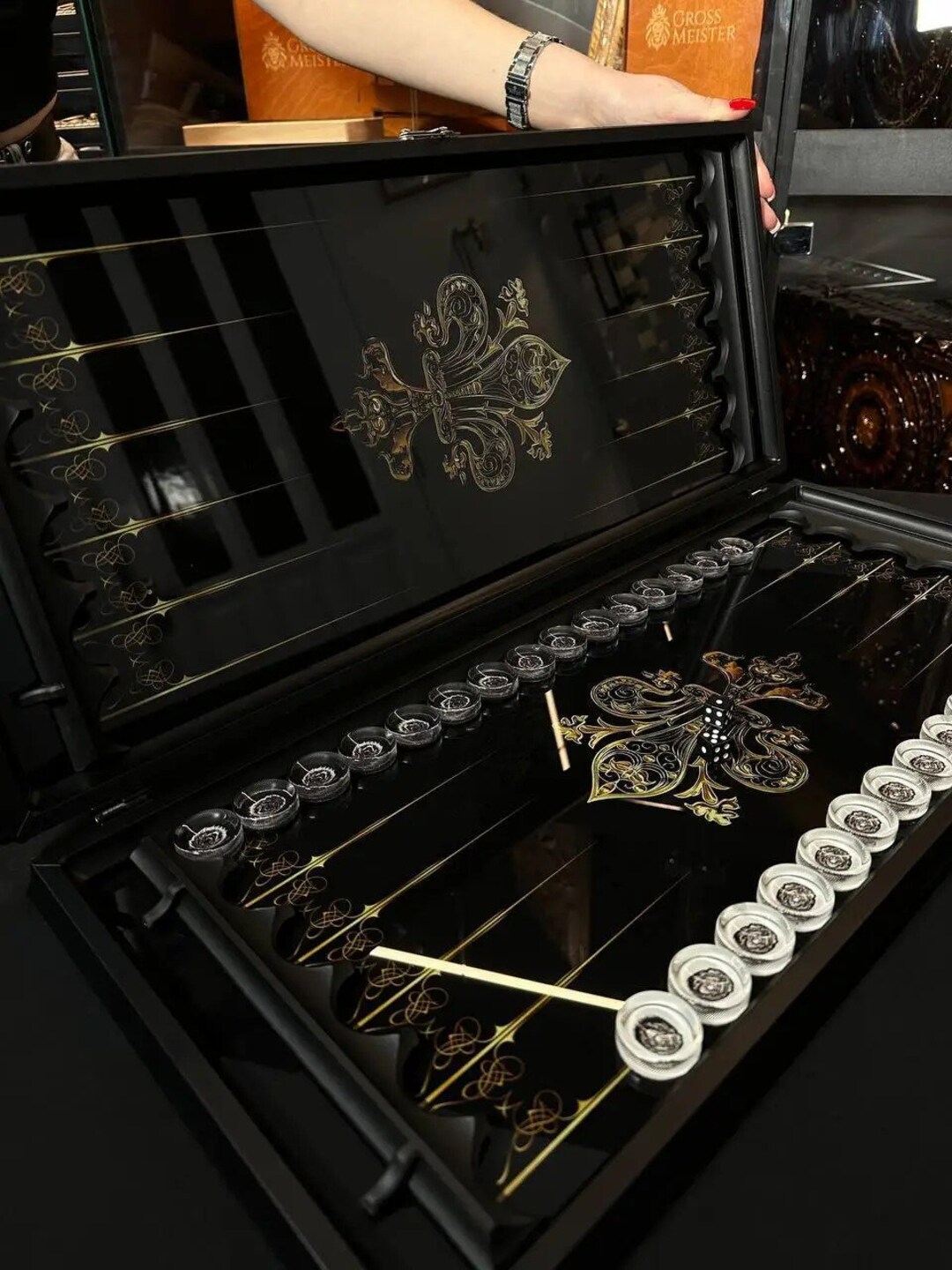 Chess and Backgammon Board, Handmade Wooden Chess & Backgammon Set ...