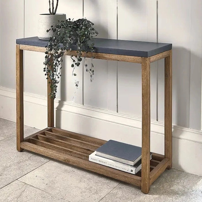 Modern Console Table, Wooden Console Table, Rustic Console Table, Foyer ...