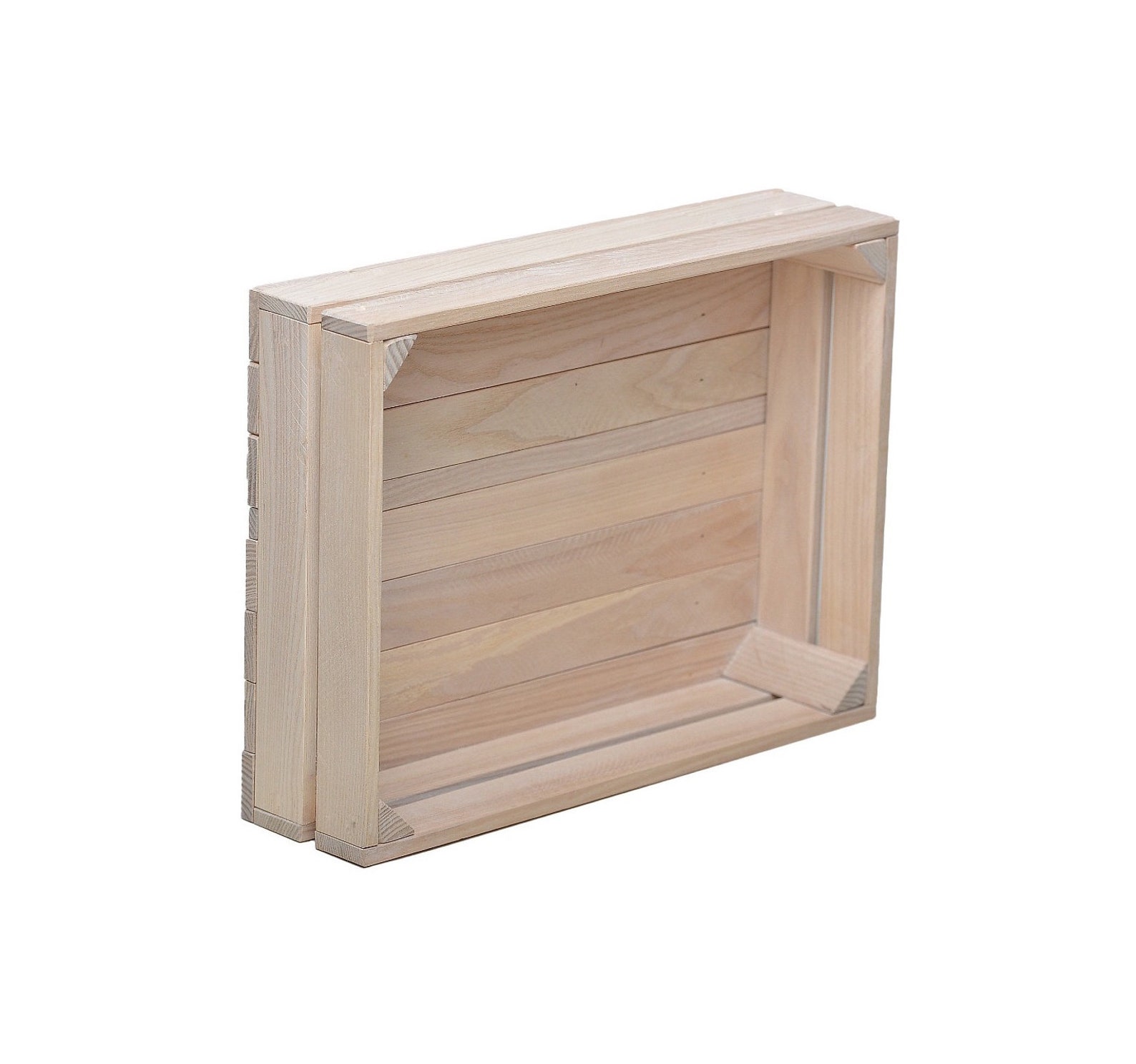 Stackable Oak Crate, Storage Rustic Wood Crate, Country Rustic ...