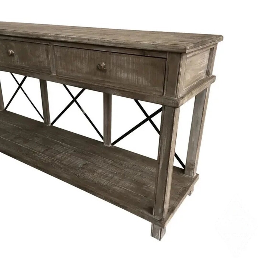 Rustic Hallway Console Table Entryway Sideboard Table Long - Etsy
