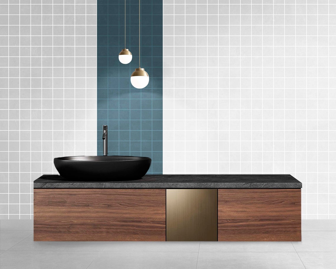 Walnut Bathroom Vanity Unit With Drawers Handmade Wood Vanity - Etsy Canada