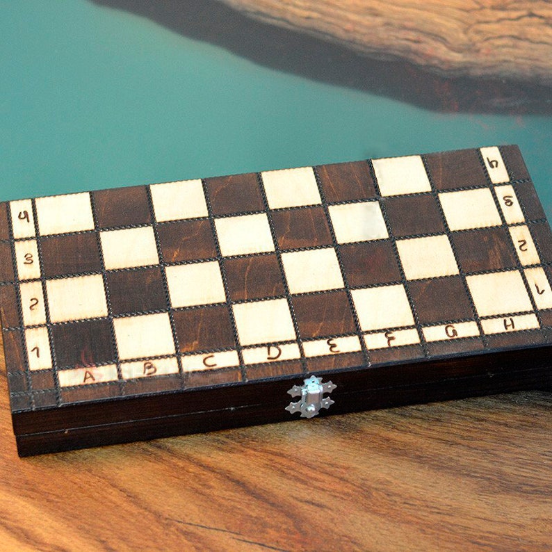 Wooden Chess Board Handmade, Carved Wood Chess Set, Original Chess ...
