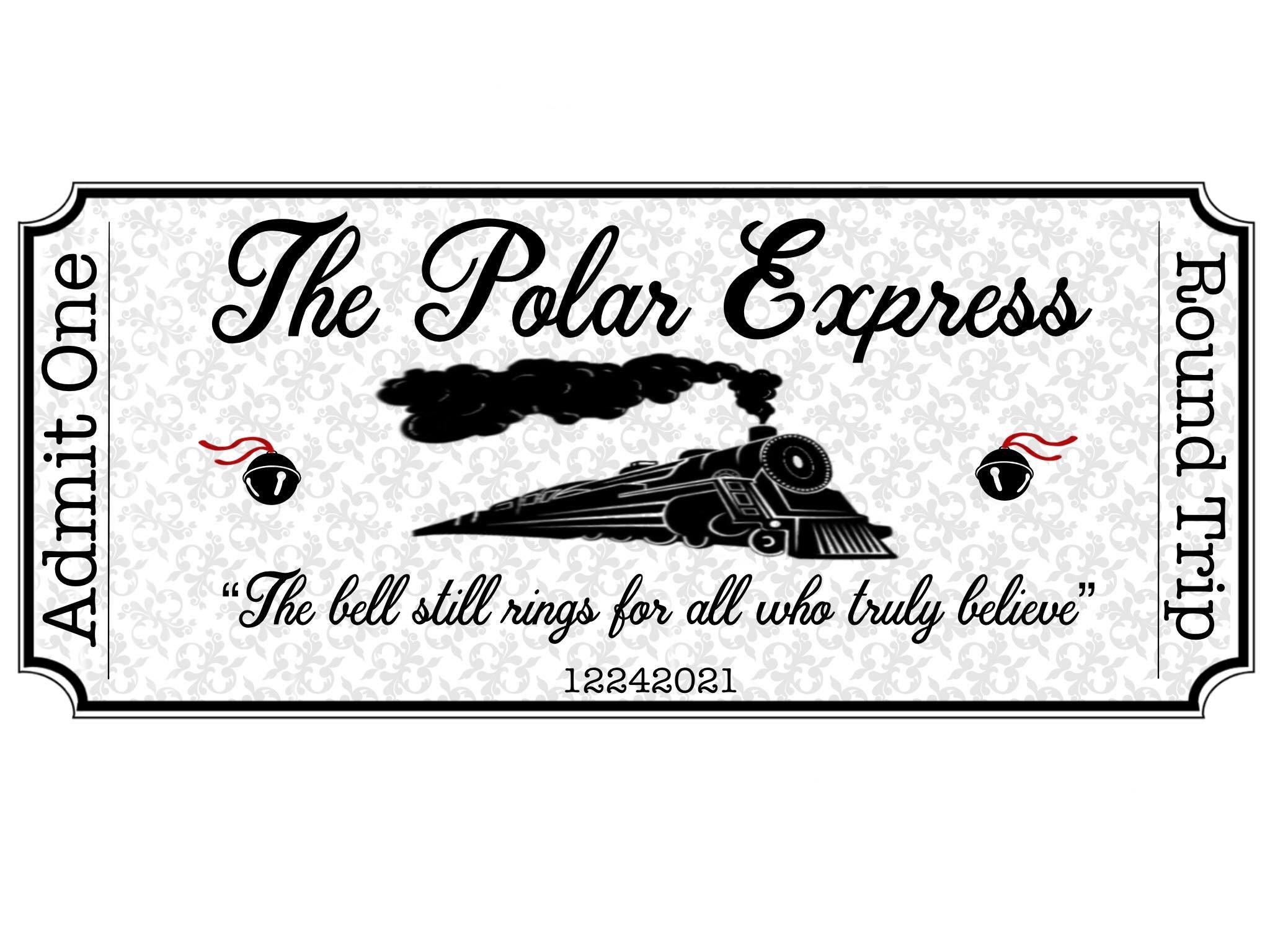 Polar Express Train Ride Ticket Digital File PNG JPEG And Etsy