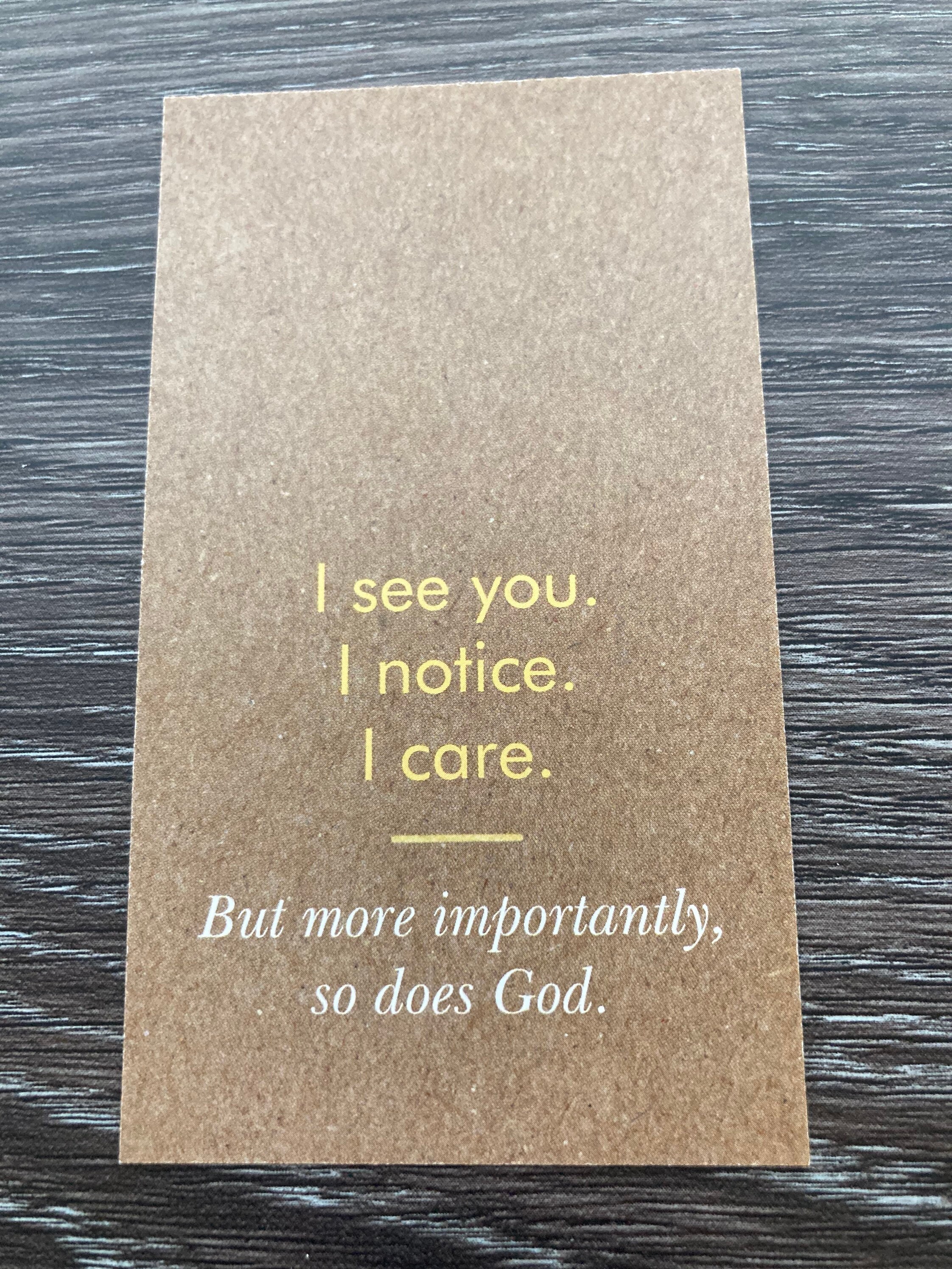 Tip Cards (set of 10) Brown Kraft & Gold Foil - You Matter - Christian ...