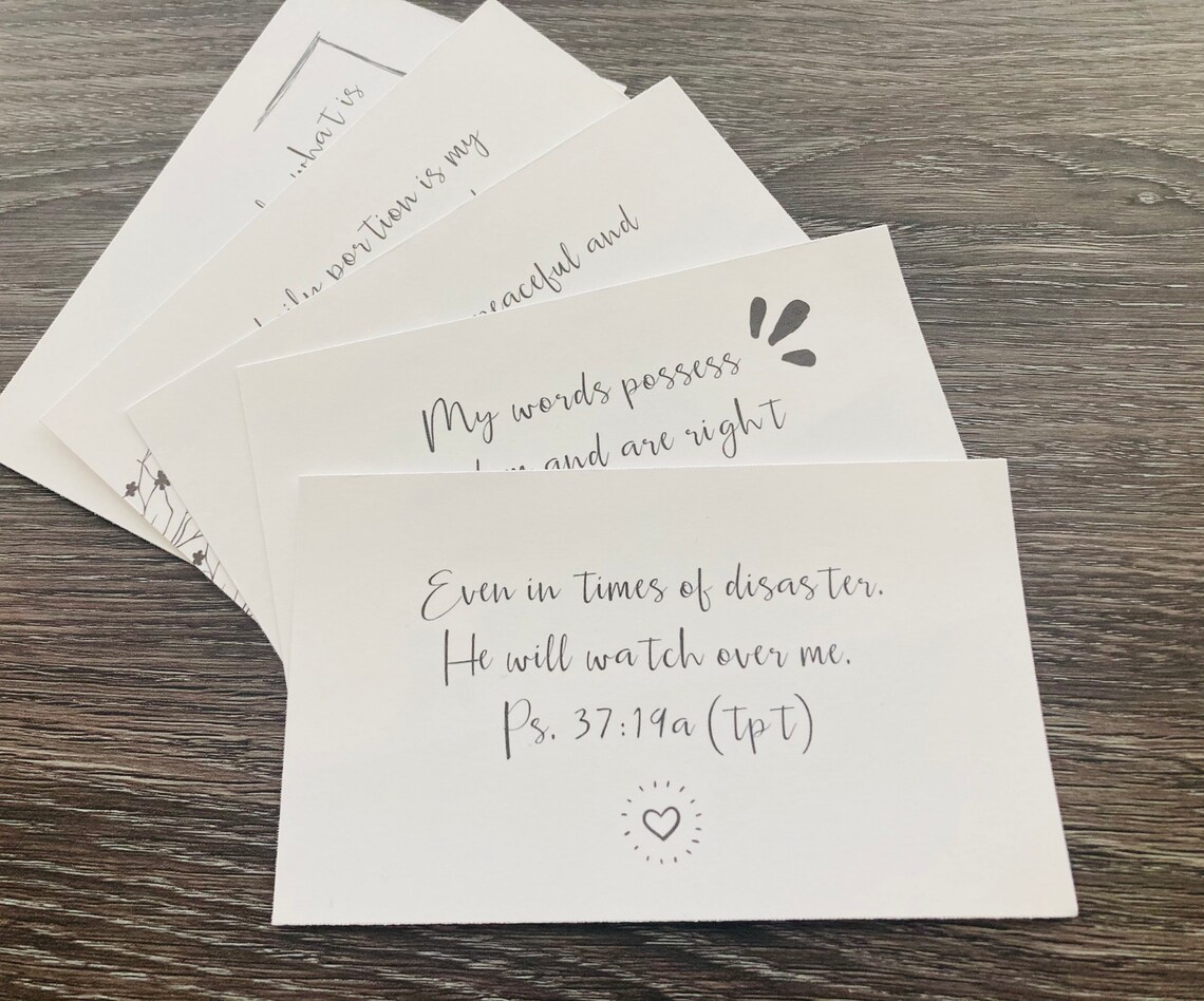 Scripture Index Cards - 3x5” - Psalms - Black & White Edition - Etsy