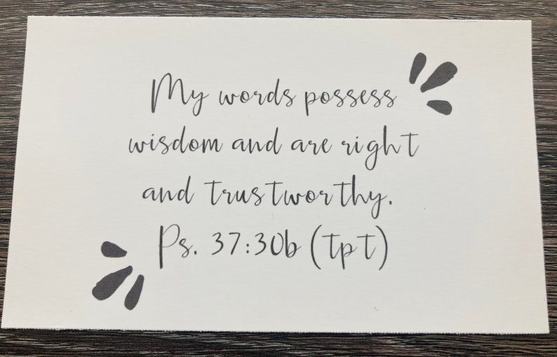Scripture Index Cards - 3x5” - Psalms - Black & White Edition - Etsy