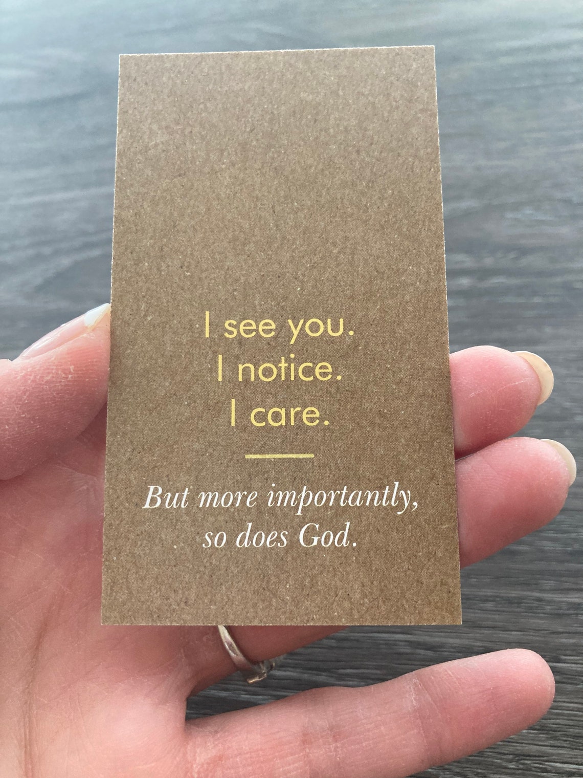 Tip Cards (set of 10) Brown Kraft & Gold Foil - You Matter - Christian ...