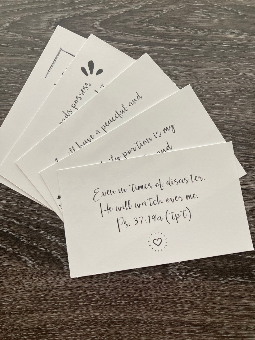 Scripture Index Cards - 3x5” - Psalms - Black & White Edition - Etsy