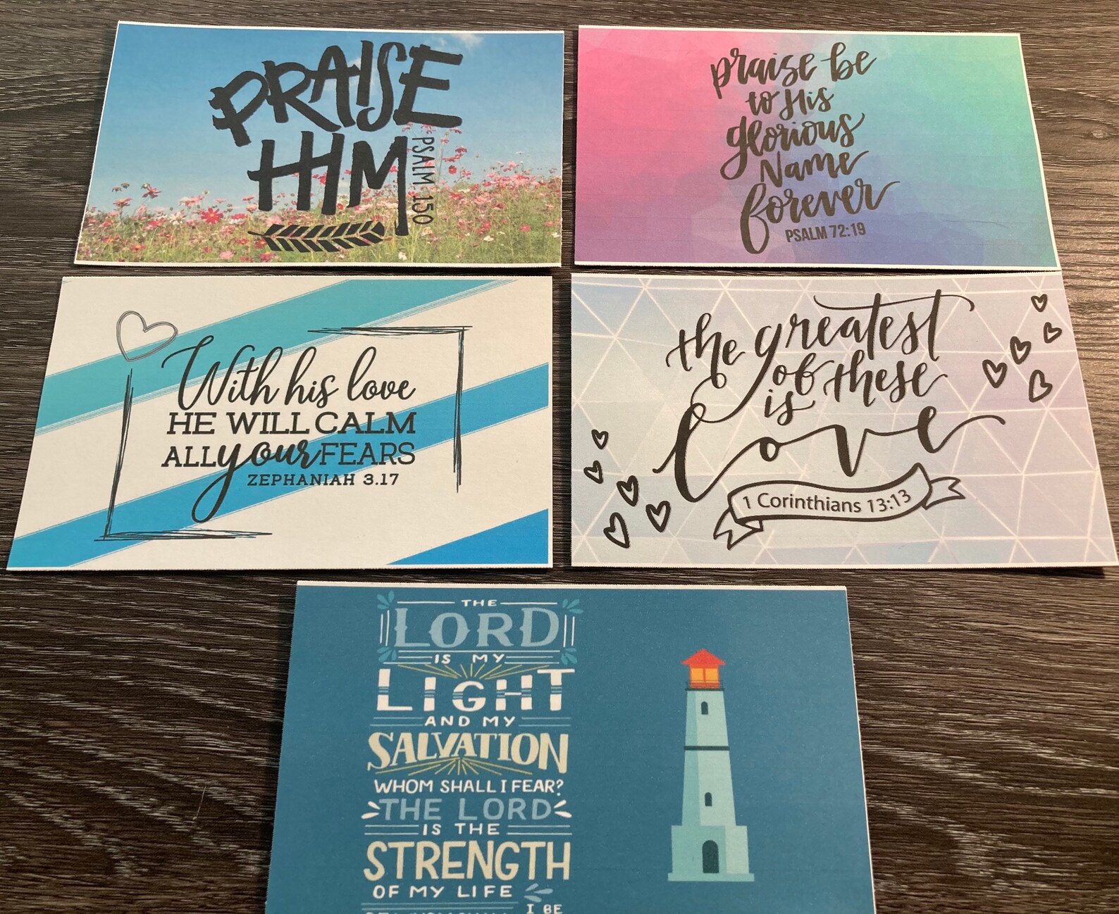 Scripture Index Cards 3x5 Bright & Bold Collection - Etsy