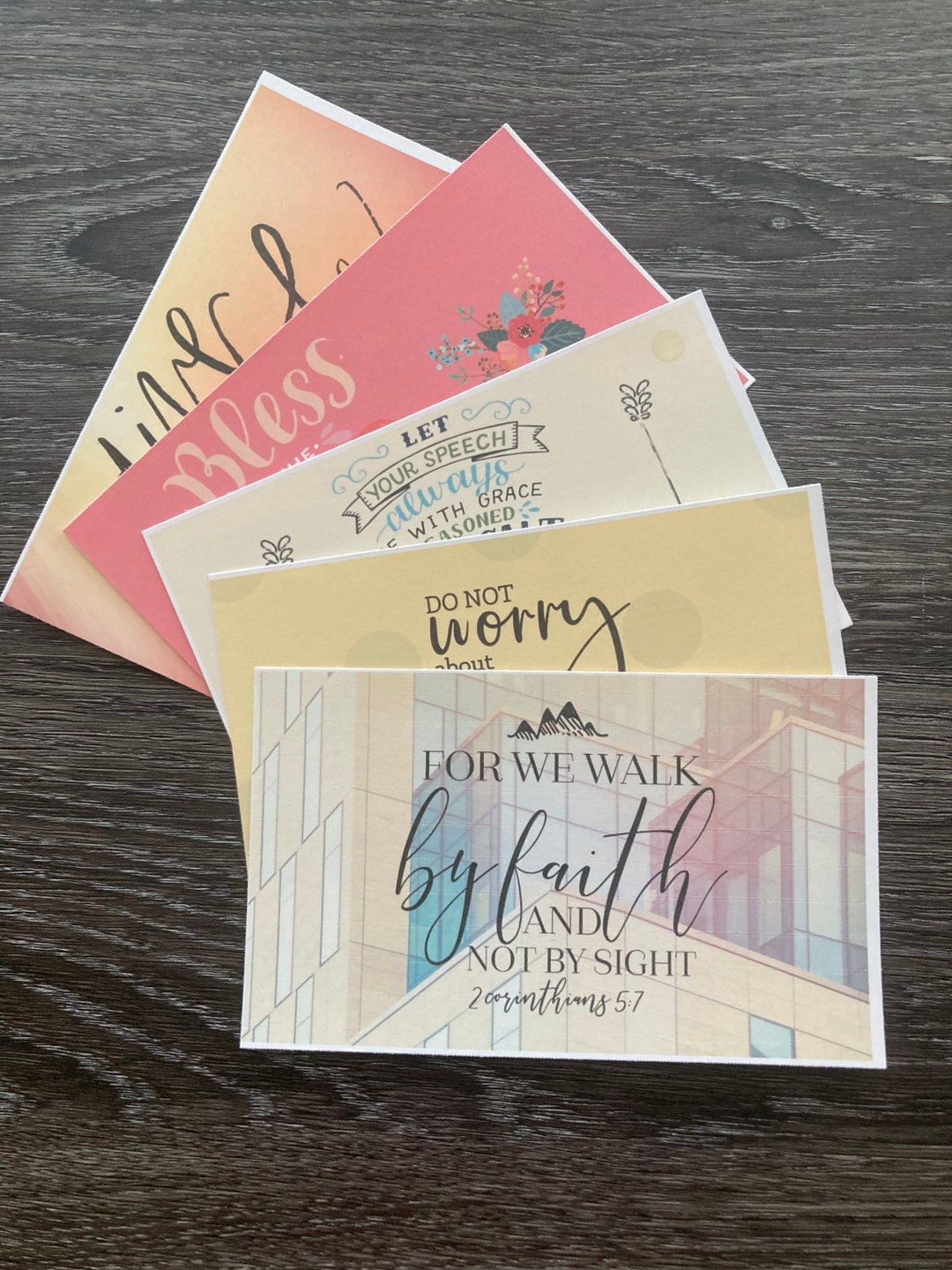 Scripture Index Cards - 3x5” - Cool Colors Collection - Etsy