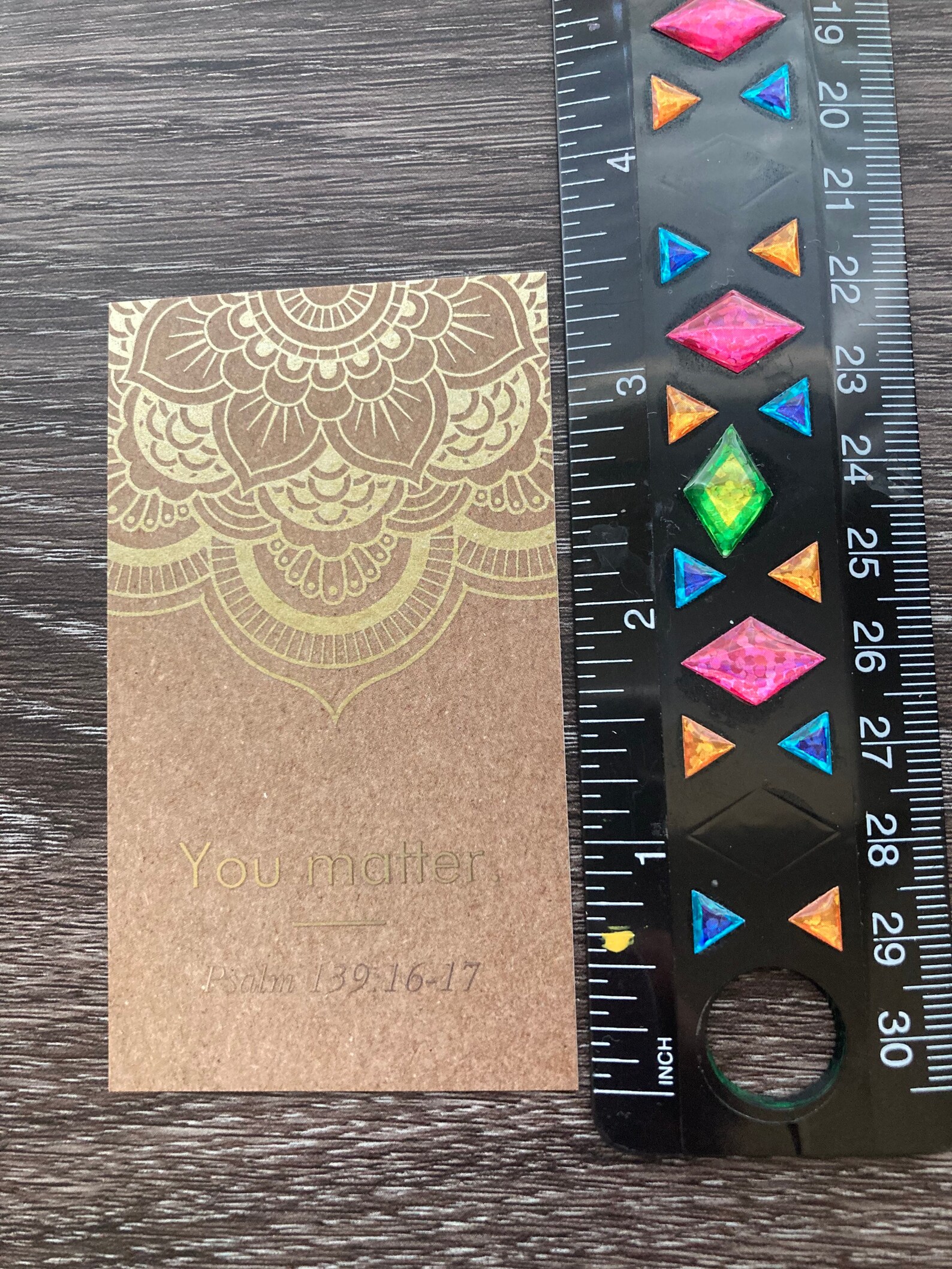 Tip Cards (set of 10) Brown Kraft & Gold Foil - You Matter - Christian ...