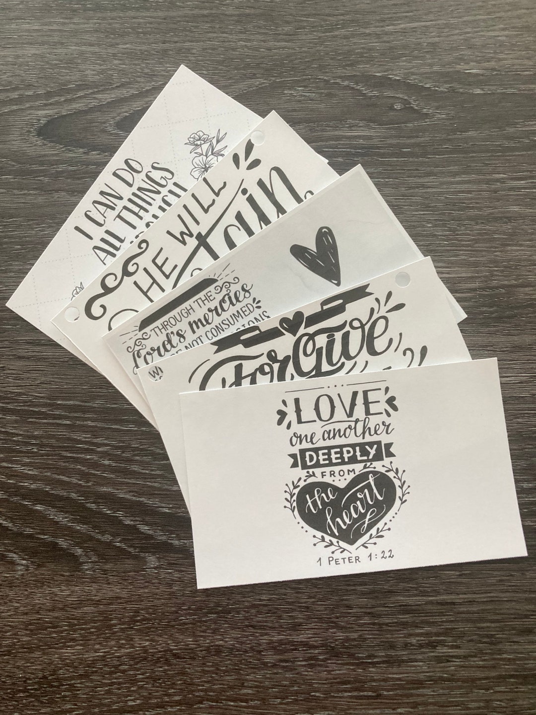 Scripture Index Cards - 3x5” - Black & White Collection - Etsy