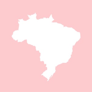 BRAZIL Map Pink Background for Nursery Room - Mapa Do Brasil - Travel ...